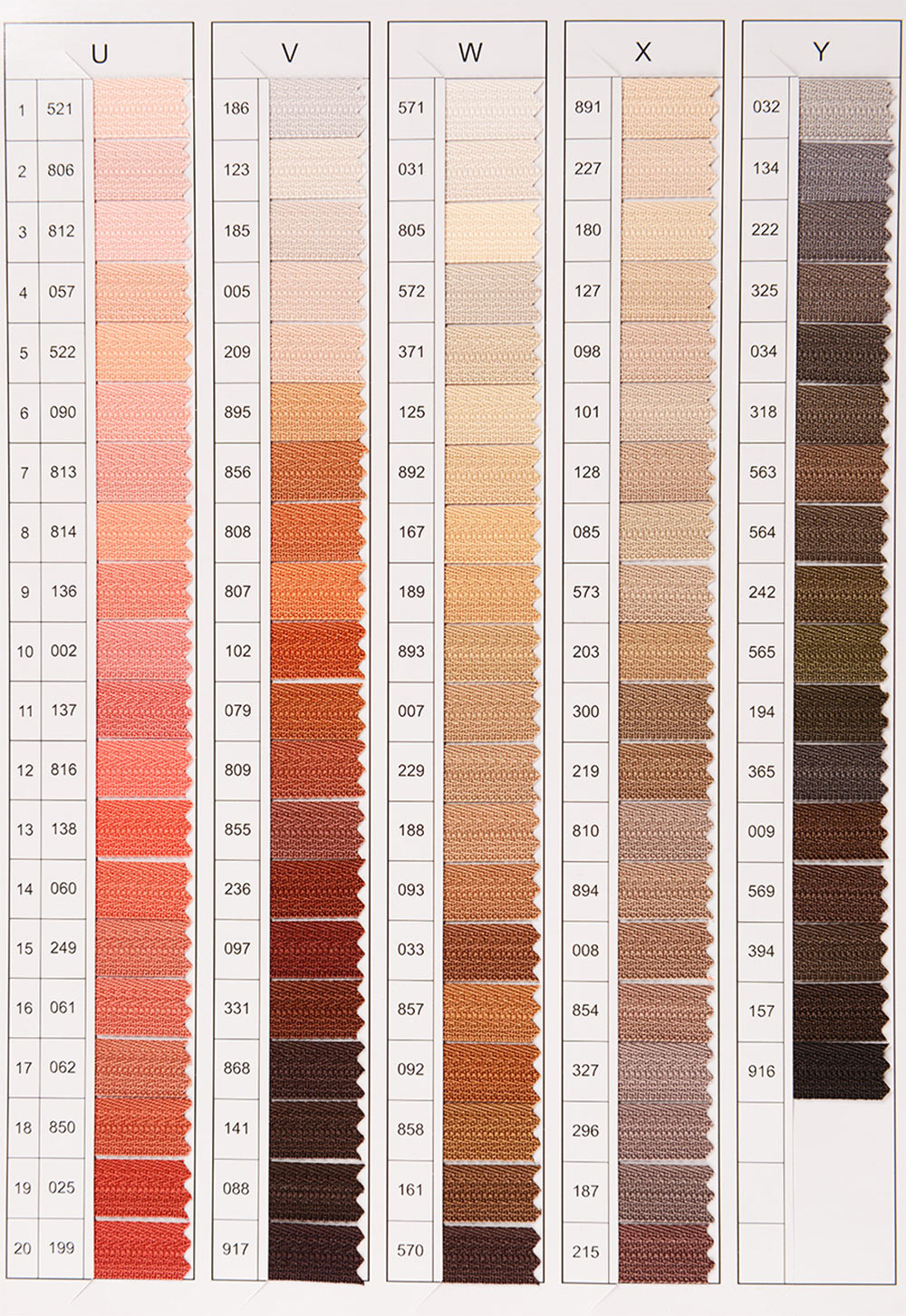 YKK-SAMPLE YKK Color Card[サンプル帳] YKK/オークラ商事 - ApparelX アパレル資材卸通販・仕入