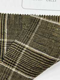 OM42271 TWIST LINEN ワッシャー仕上げ Glen check[生地] 小原屋繊維/オークラ商事 - ApparelX アパレル資材卸通販・仕入れ